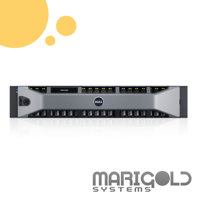 Dell PowerVault MD1420 2U Rack Storage Array • 24x 2.4TB 10K SAS HDD ...